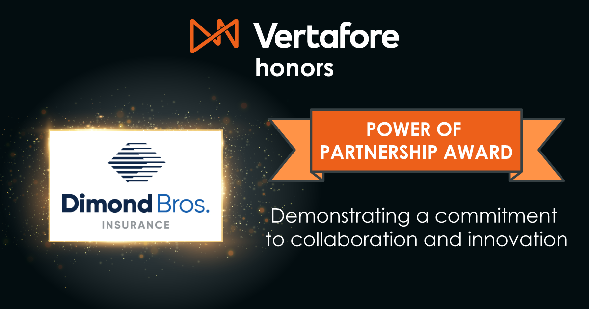 Vertafore recognizes Dimond Bros. Insurance for accelerating small commercial quoting | Vertafore
